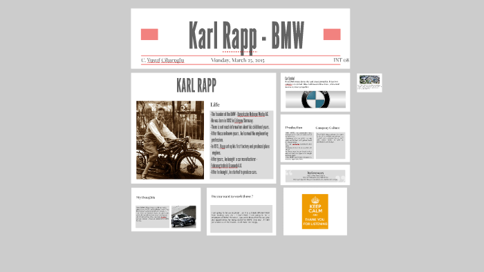 Karl Rapp - BMW by cemre yusuf on Prezi