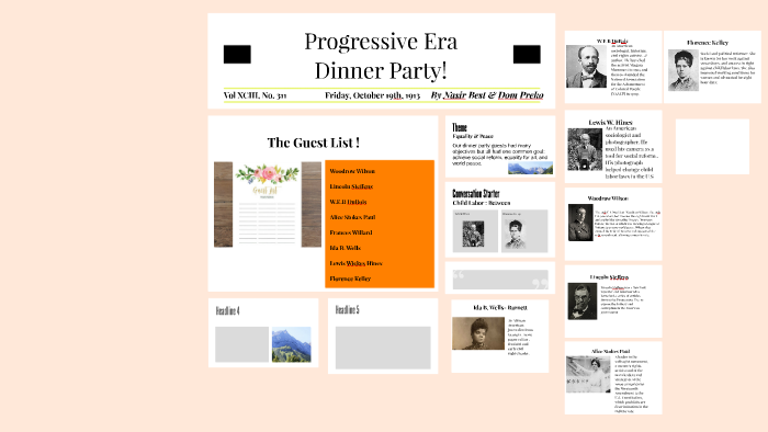 Progressive Era Dinner Party by on Prezi
