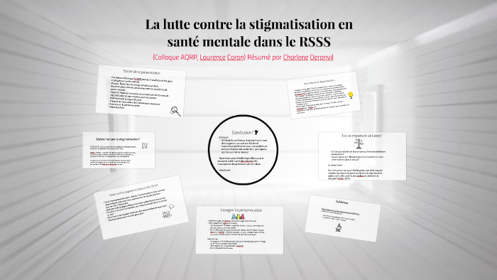 La lutte contre la stigmatisation en santé mentale dans le R by ...