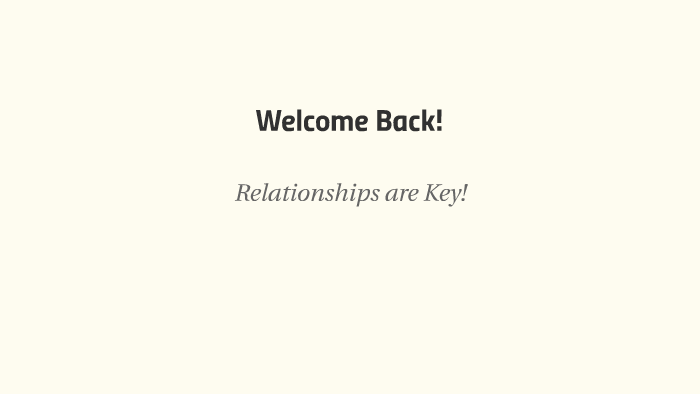 Welcome Back!!! by Jennifer Truitt-Lewis on Prezi