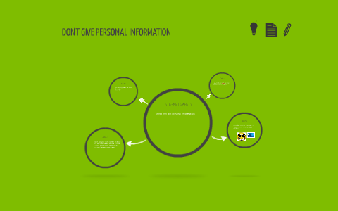 Don't give out personal information. by jorge posado on Prezi