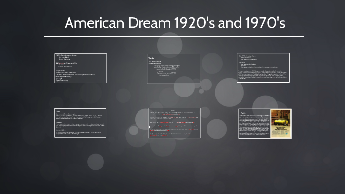 American Dream 1920's and 1970's by Bella C. on Prezi