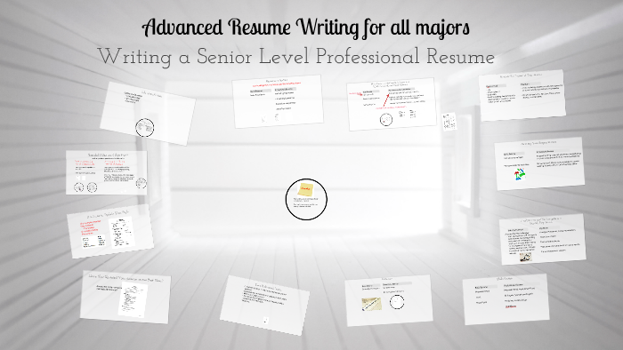 Advanced Resume Writing all majors by Ron Orick on Prezi
