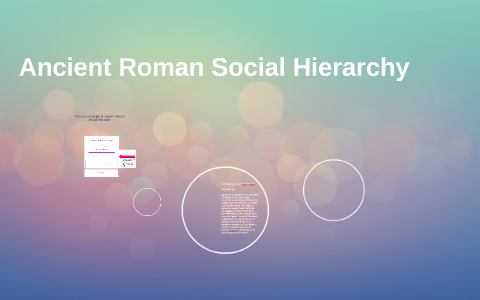 Ancient Roman Social Hierarchy by Charlotte McFadzean