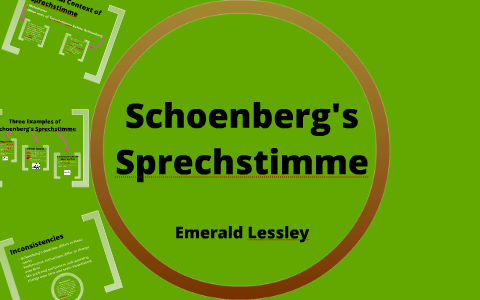 Schoenberg's Sprechstimme by Emerald Lessley on Prezi