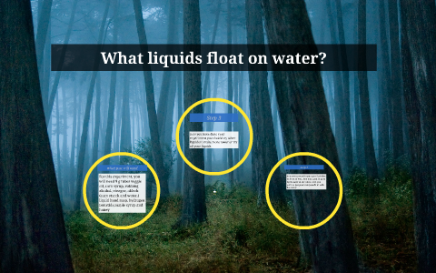 What liquids float on water? by bradley ferrgesonbob on Prezi
