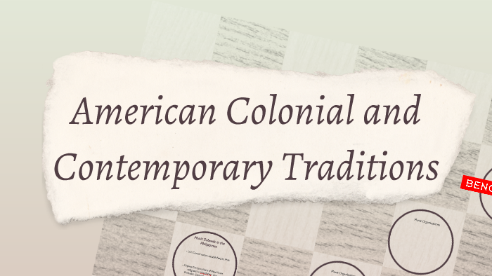 American Colonial and Contemporary Traditions by Christian John ...