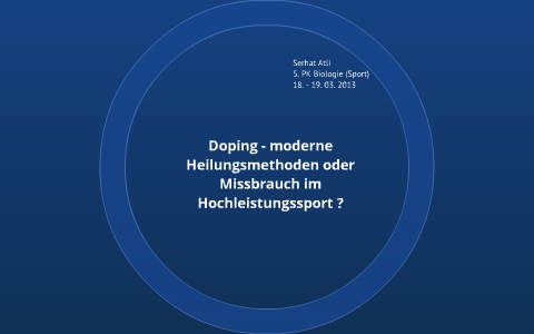 Doping - moderne Heilungsmethoden oder Missbrauch im Hochleistungssport ...