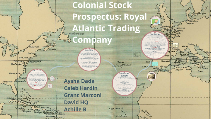 Colonial Stock Prospectus: Middle Colony Trading Company by Caleb ...