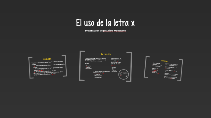 El uso de la letra x by Jaqueline Montejano on Prezi