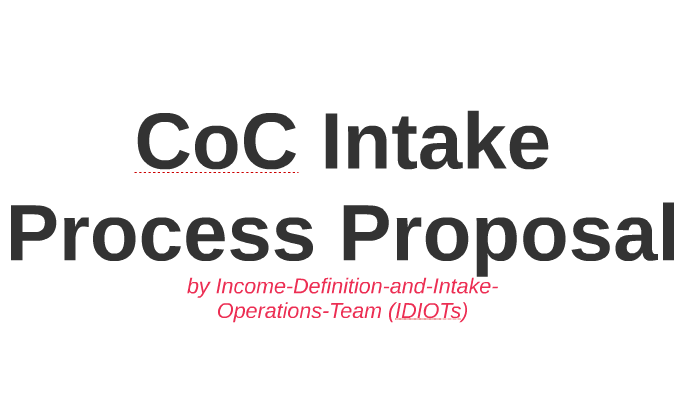 CoC Intake Process Proposal by Marcus Lim on Prezi
