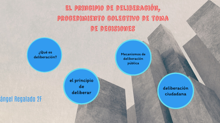 El principio de deliberación, procedimiento colectivo de toma de ...