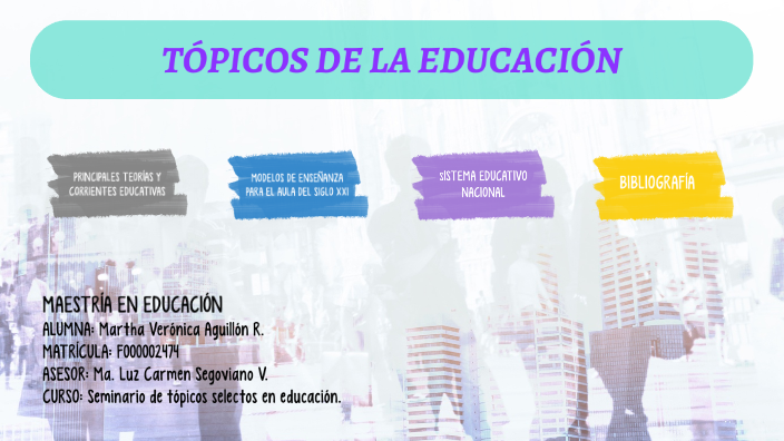 TÓPICOS DE LA EDUCACIÓN by Martha Verònica Aguillon Rosas on Prezi