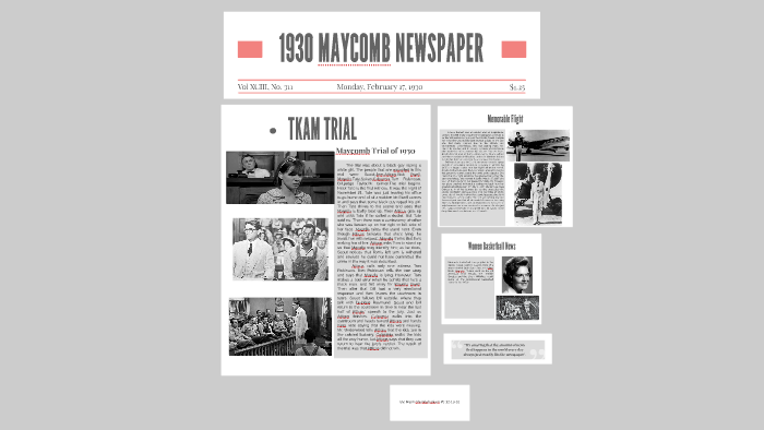 To Kill A Mockingbird Newspaper Project