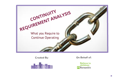 Continuity Requirement Analysis by Stephen Dickson on Prezi