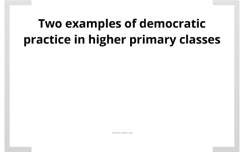 Two examples of democratic practice in the classroom by Marcel Haagsma ...