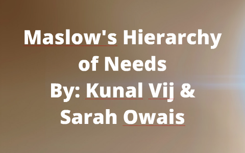Maslow's Hierarchy of Needs by Kunal Vij on Prezi