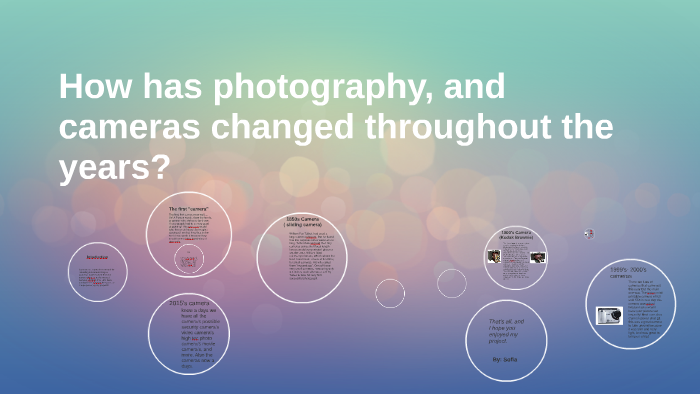 How has photography, and cameras changed throught the years. by sofia ...