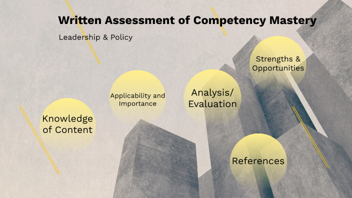 Written Assessment of Competency Mastery - Leadership & Policy by Brady ...