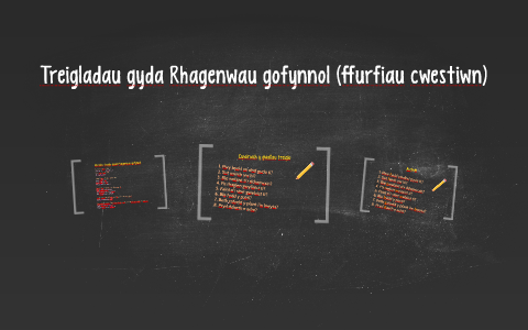 Treigladau gyda Rhagenwau gofynnol (ffurfiau cwestiwn) by Marian Sweet ...