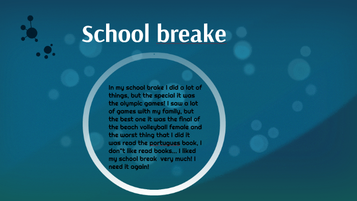 School breake by luiza leivas on Prezi