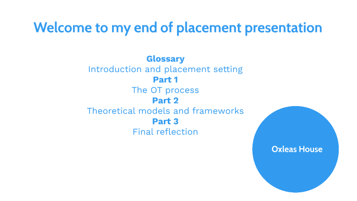 Welcome to my end of placement presentation by Enna Ibgui on Prezi