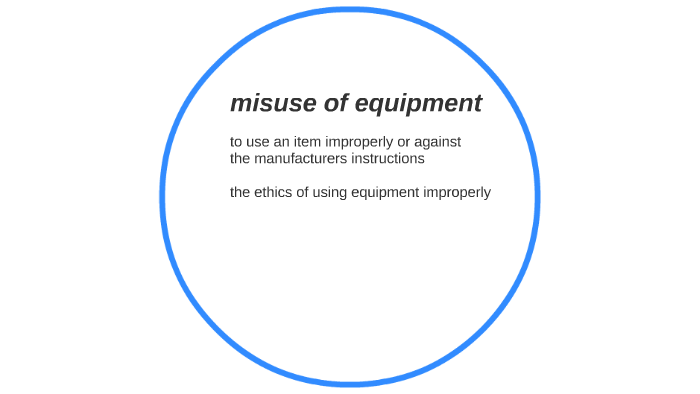 misuse of equipment by dylan beres on Prezi