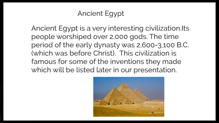 Ancient Egypt-Early dynasty period by on Prezi