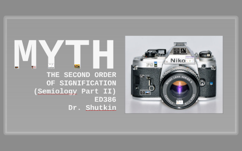 MYTH: THE SECOND ORDER OF SIGNIFICATION (Semiology Part II) by David ...