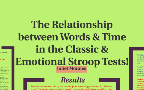 Stroop & Emotional Stroop Tests by Juliet Morales on Prezi