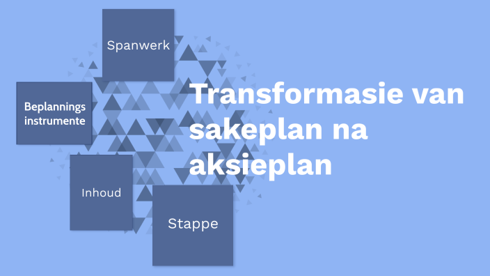 Transformasie van sakeplan na aksieplan by Cornelia Bakker on Prezi