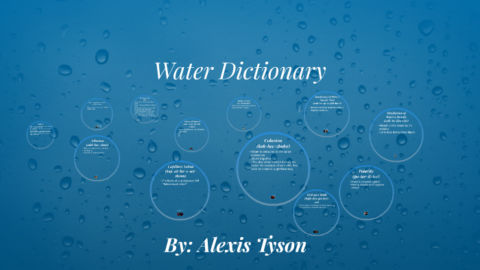 Water Dictionary by Alexis Tyson on Prezi
