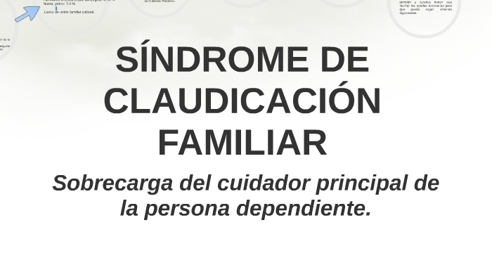 SÍNDROME DE CLAUDICACIÓN FAMILIAR by on Prezi