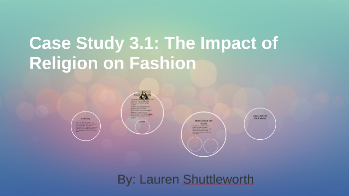Case Study 3.1: The Impact of Religion on Fashion by Lauren ...