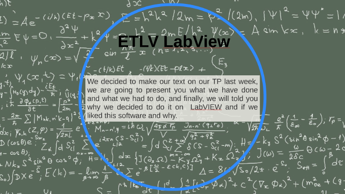 ETLV LabView by TPE COINT GARCIA KOPYTO on Prezi
