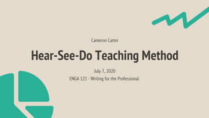 Hear-See-Do Teaching Method by on Prezi Design