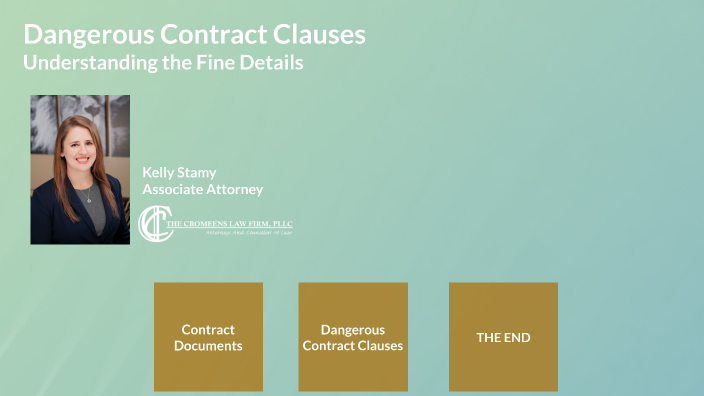 Dangerous Contract Clauses by Marketing Director on Prezi