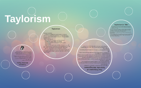 Taylorism by Chad Stogner on Prezi