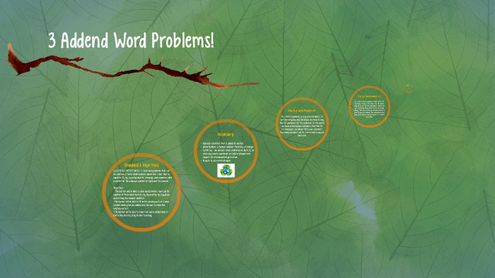 3 Addend Word Problems! by Carisa Turner on Prezi