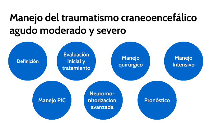 Manejo del traumatismo craneoencefálico agudo moderado y severo by ...