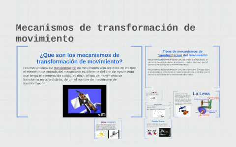 Mecanismos de transformación de movimiento by Jhonatan Marin on Prezi