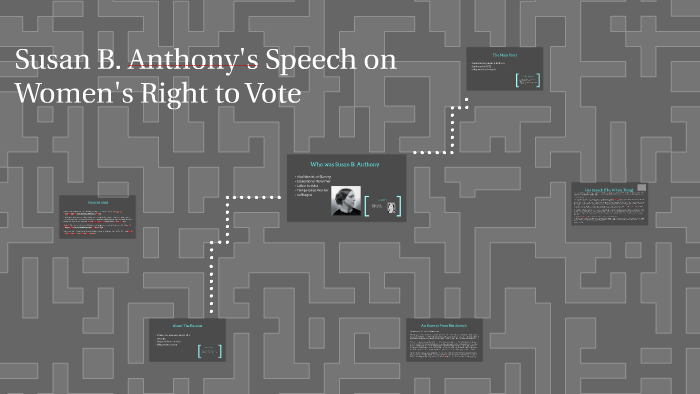 Susan B Anthony on Women's Rights to Vote by on Prezi
