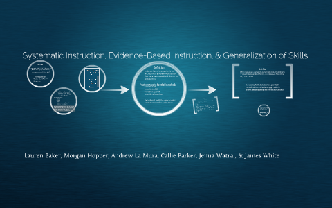 Systematic Instruction, Evidence-Based Instruction, & Genera by James ...