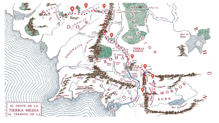 mapa de la ruta de frodo by catalina mendez on Prezi
