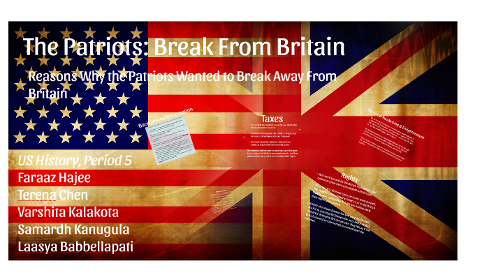 The Patriots: Break From Britain by Varshita