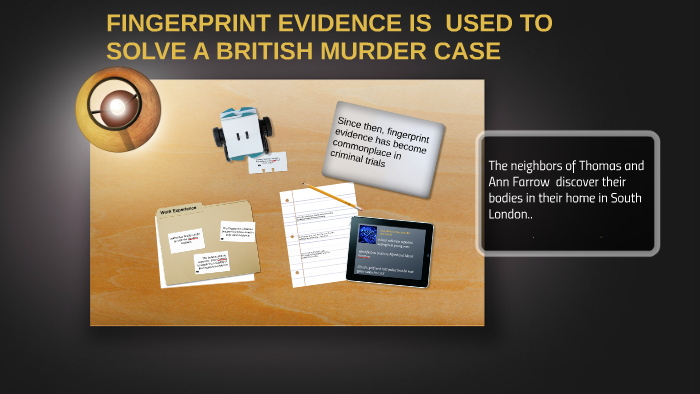 FINGERPRINT EVIDENCE IS USED TO SOLVE A BRITISH MURDER CASE by Daniela ...
