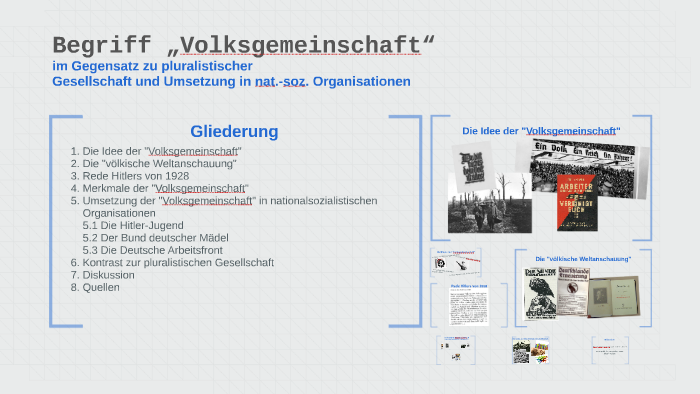 Begriff „Volksgemeinschaft“ by Lea L on Prezi