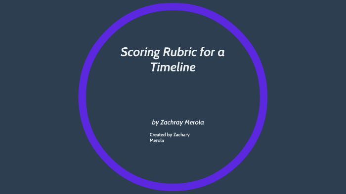 Scoring Rubric for a Timeline by zacahay merola on Prezi