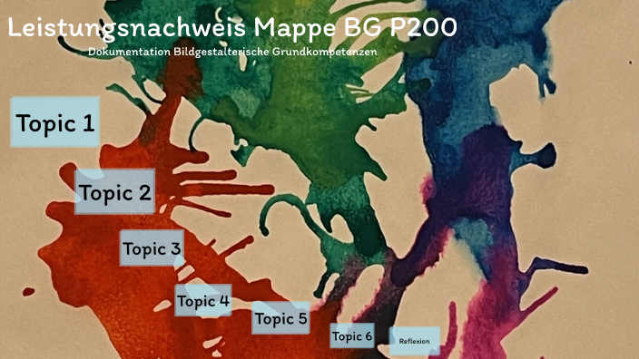 Leistungsnachweis Mappe BG P200 Dokumentation Bildgestalterische ...