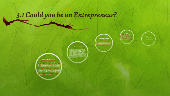 3.1 Could you be an Entrepreneur? by Shannah Human on Prezi